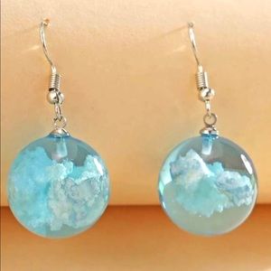 Jewelry | Soaring Above Cloudy Skies Sky Blue Marble Orb Sphere Ball ...